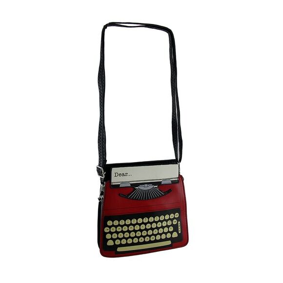 Zeckos | Bags | Antique Text Red Black Vintage Typewriter Purse | Poshmark